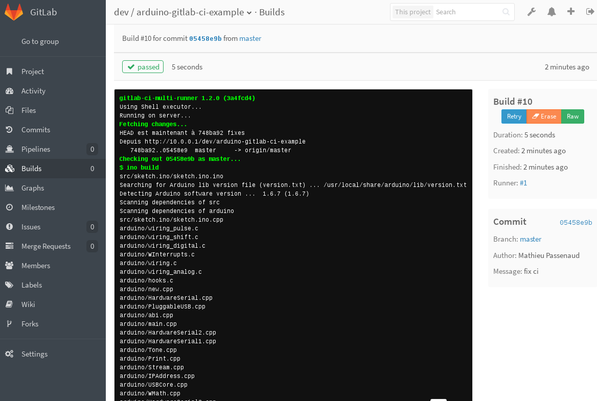 Using Gitlab Ci With Arduino